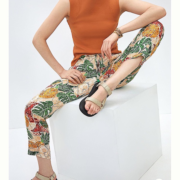 FARM Rio | Pants & Jumpsuits | Farm Rio Anthropologie Mosaic Tapered ...
